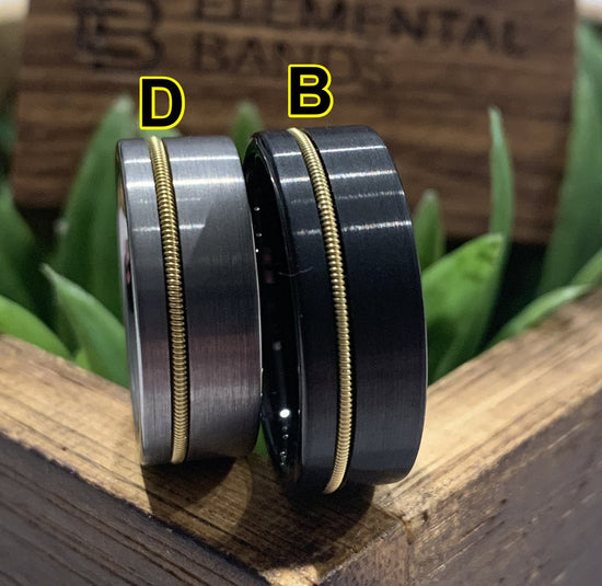 Men's Guitar String Ring Collection - Guitar Rings - Elemental Bands